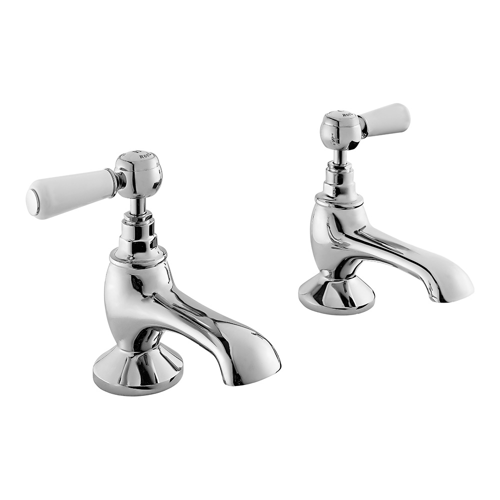 Old London by Hudson Reed Topaz Chrome Lever Bath Taps with Hexagonal ...