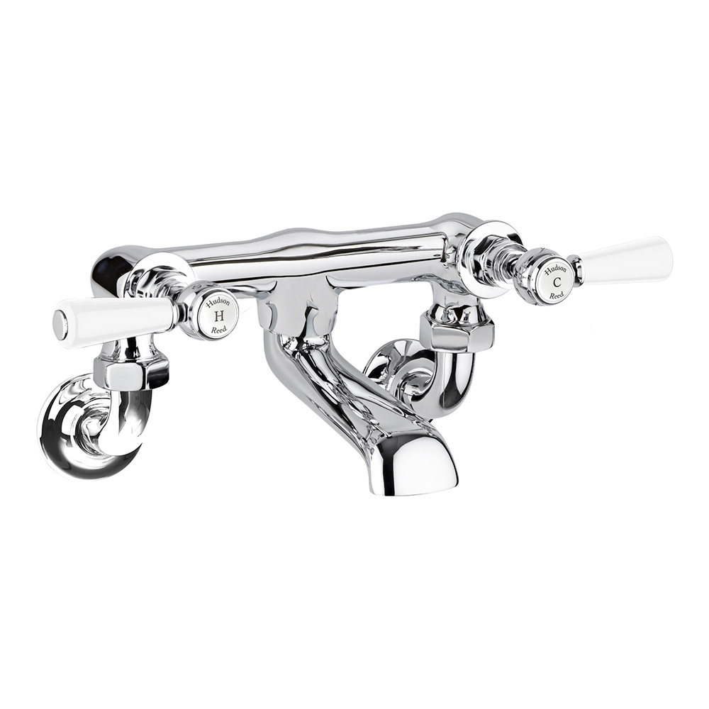 Old London by Hudson Reed Topaz Chrome Lever Wall Mounted Bath Filler ...