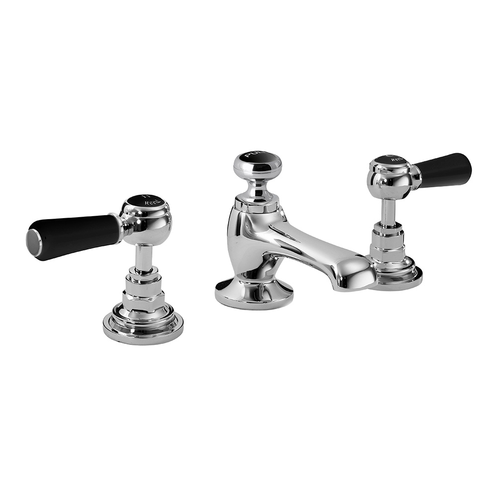 Old London by Hudson Reed Topaz Chrome Lever 3-Hole Basin Mixer Tap ...