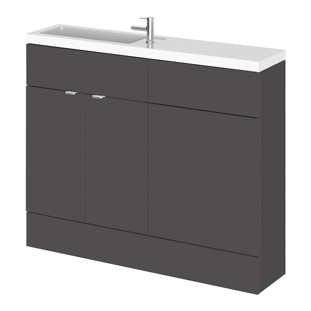 Hudson Reed Fusion 1100mm Floorstanding Combination Vanity Unit, WC ...