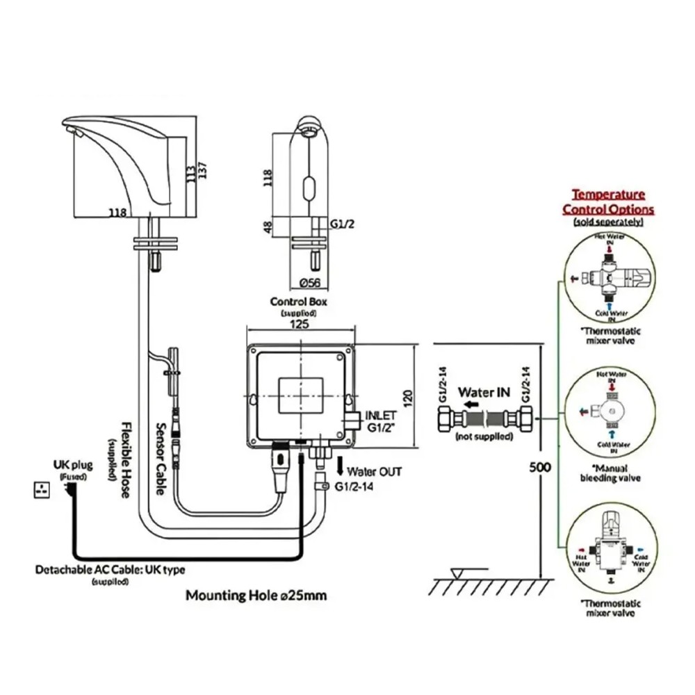 Compact Commercial Deck Mounted Chrome Infrared Sensor Basin Tap ...