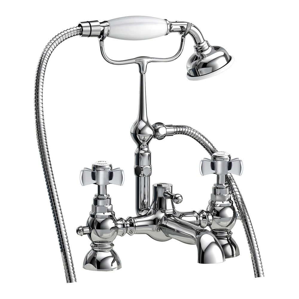 Duke Traditional Chrome Deck Mounted Bath Shower Mixer Tap - TBT27C ...