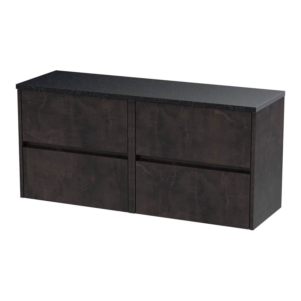 Hudson Reed Havana 1200mm Wall Hung 4-Drawer Vanity Unit & Sparkling ...