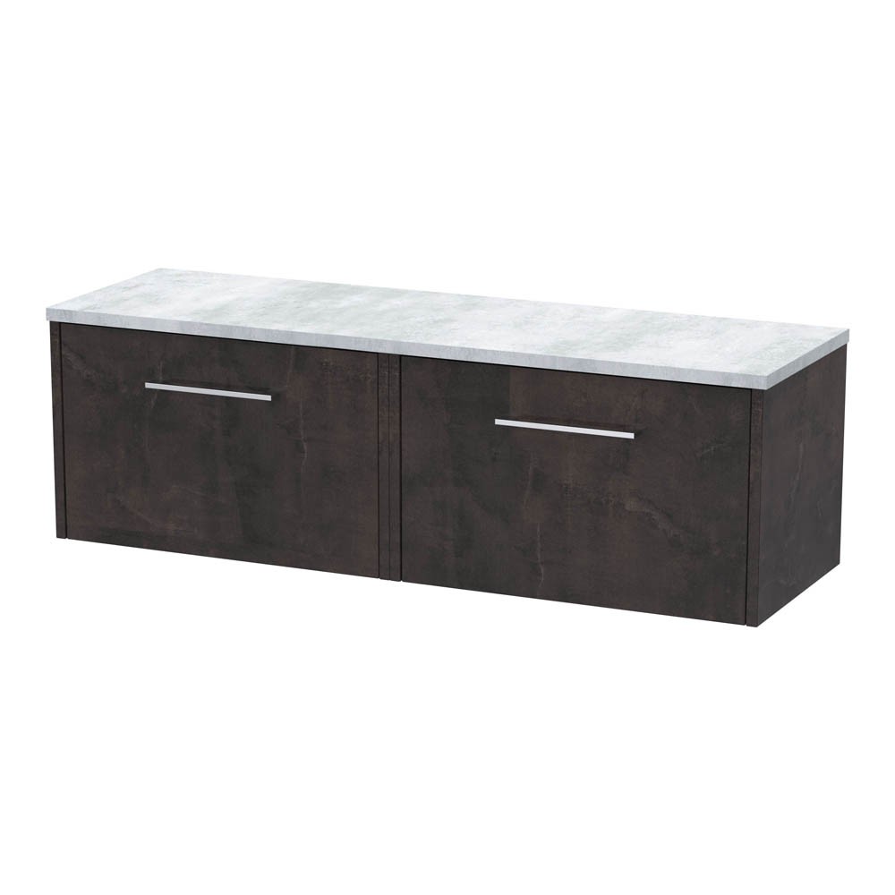 Hudson Reed Juno 1200mm Wall Hung 2-Drawer Vanity Unit & Bellato Grey ...
