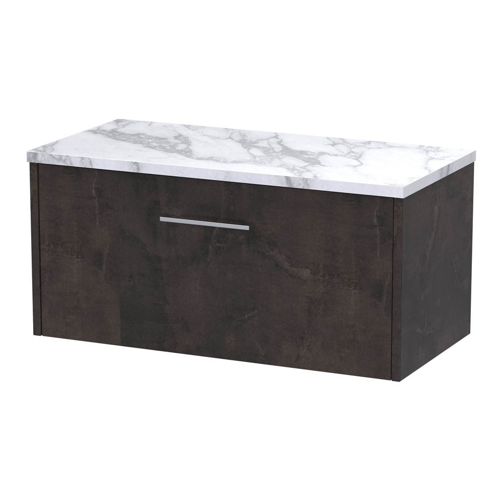 Hudson Reed Juno 800mm Wall Hung 1-Drawer Vanity Unit & Matt Carrera ...
