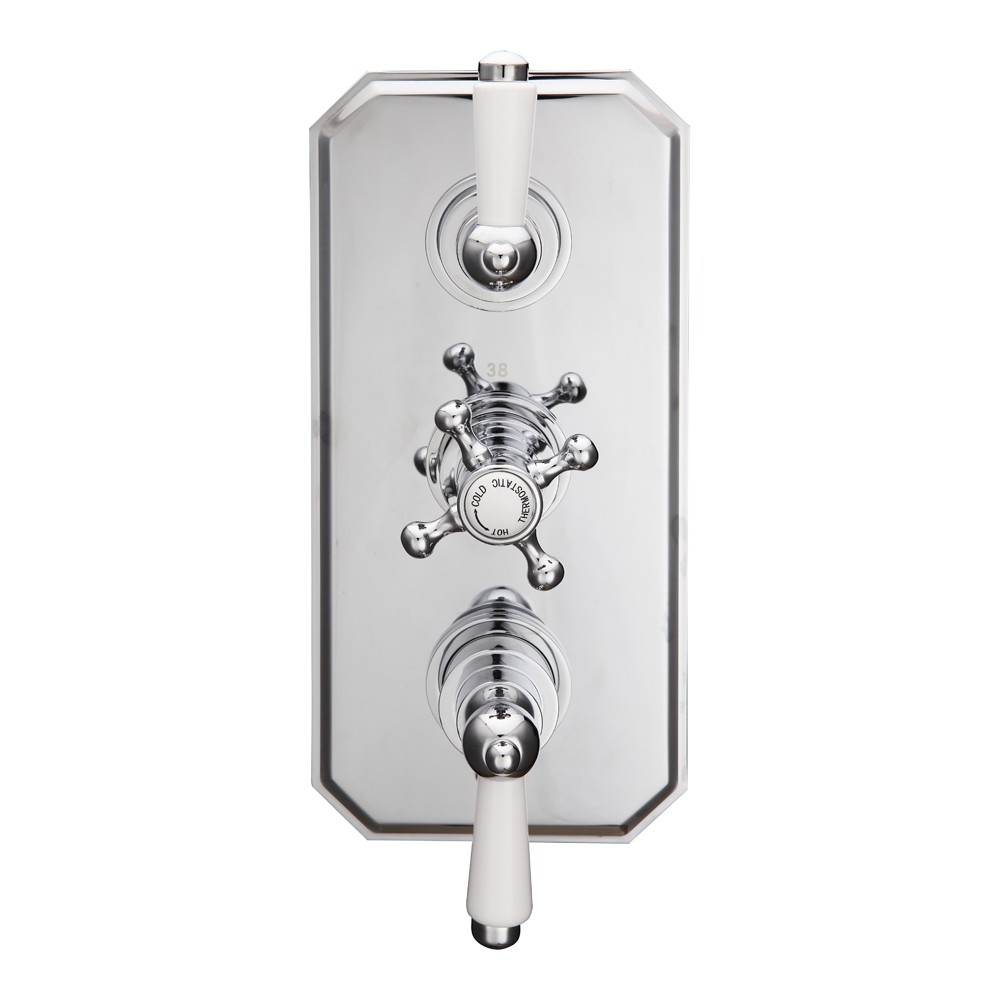 Traditional Chrome Triple Control Concealed Thermostatic Shower Mixer ...