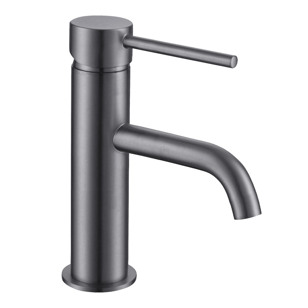 Oslo Gunmetal Grey Deck Mounted Mono Basin Mixer Tap - Bathroom-house ...