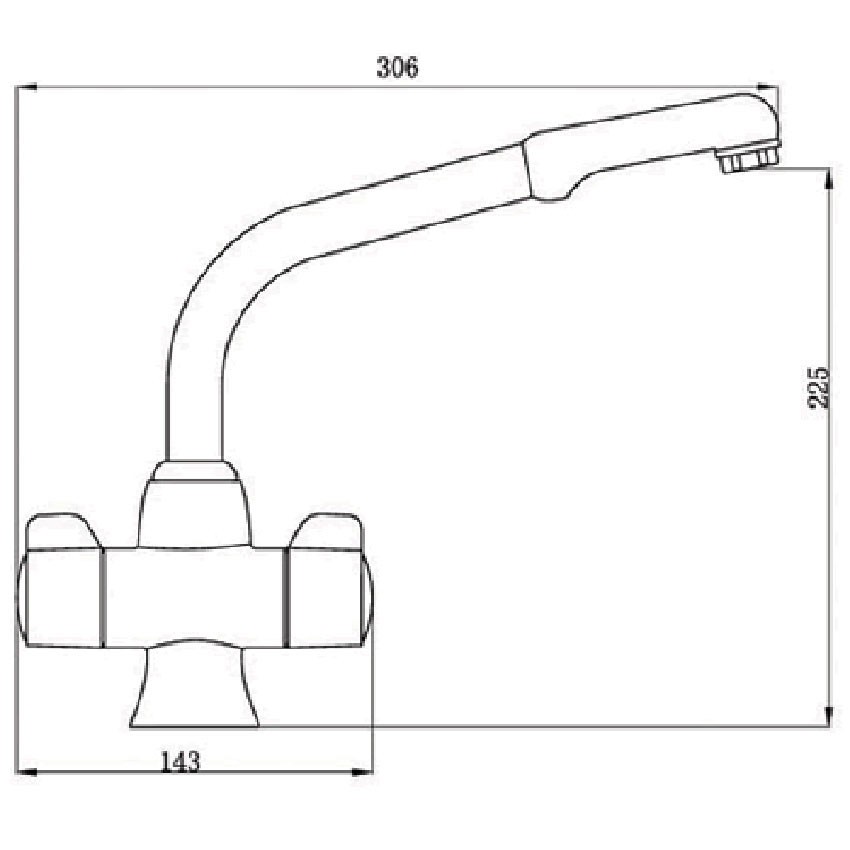 Series Ten Kitchen Tap, Chrome - KT10C | Bathroom House