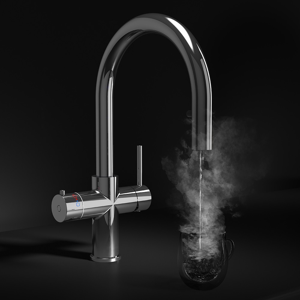 Soho Chrome 4-in-1 Instant Hot Water Kitchen Tap Only - HKT23C ...