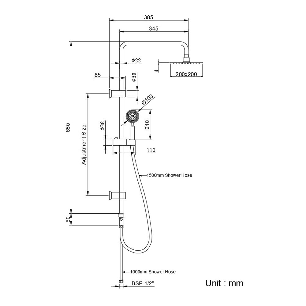 Chrome Exposed Sequential Thermostatic Shower Mixer Valve with Rigid ...
