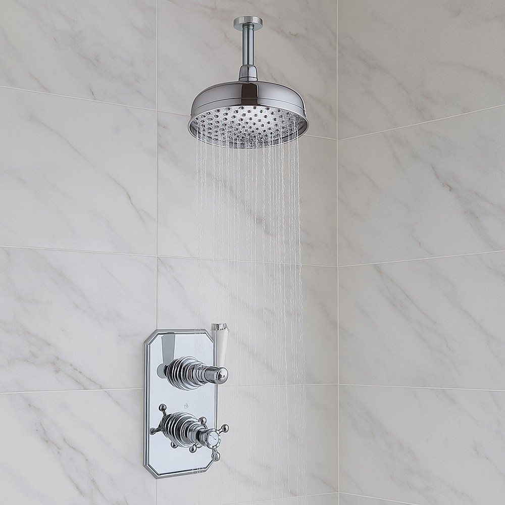 Traditional Chrome Dual Control Concealed Thermostatic Shower Mixer ...