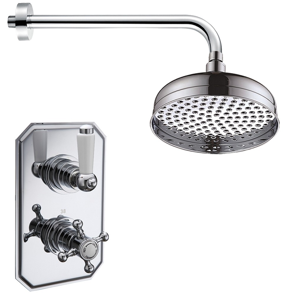 Traditional Chrome Dual Control Concealed Thermostatic Shower Mixer ...