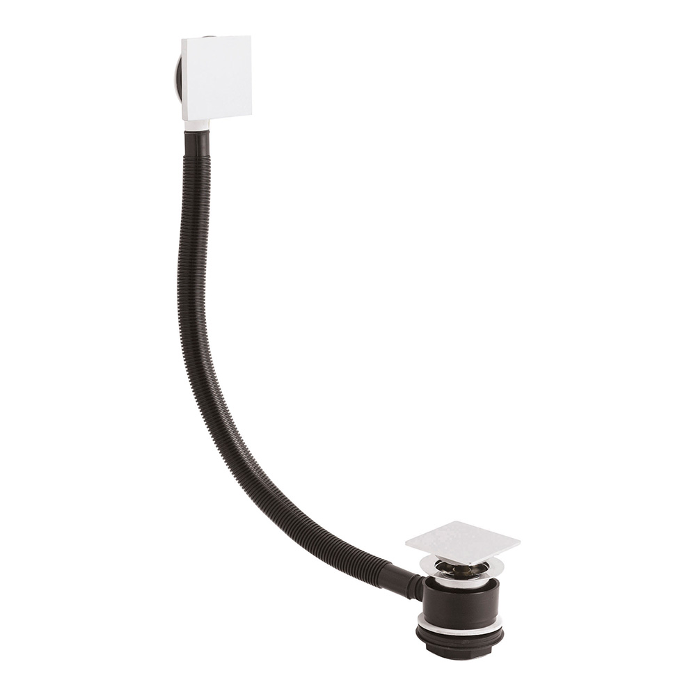 Hudson Reed Square Push Button Bath Waste with Overflow - Chrome EK308 ...