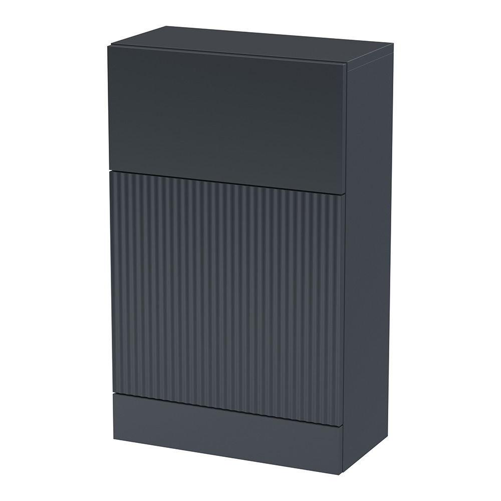 Hudson Reed Fluted 500mm WC Back to Wall Toilet Unit - Satin Soft Black ...