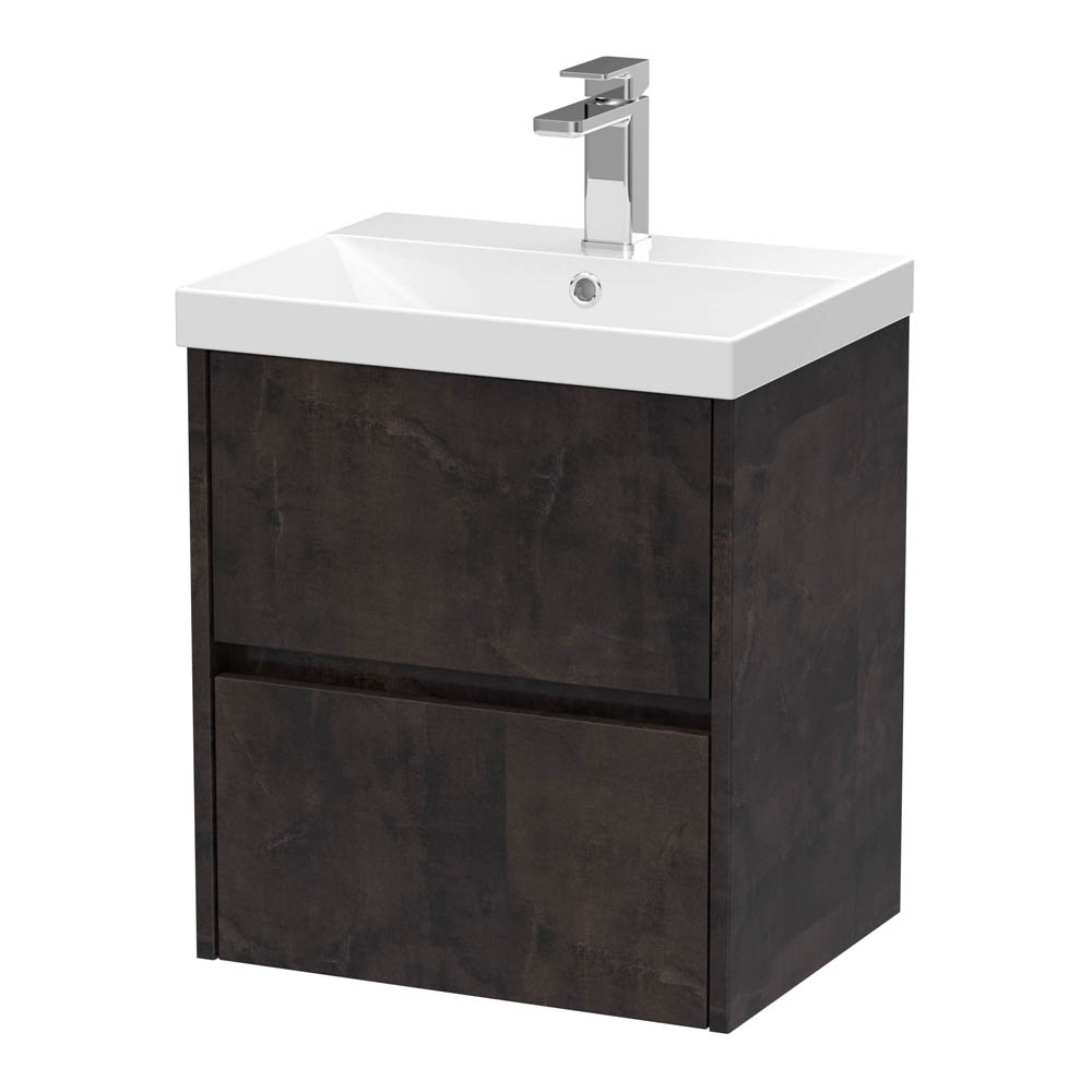 Hudson Reed Havana 500mm Wall Hung 2-Drawer Vanity Unit & Thin Edge ...