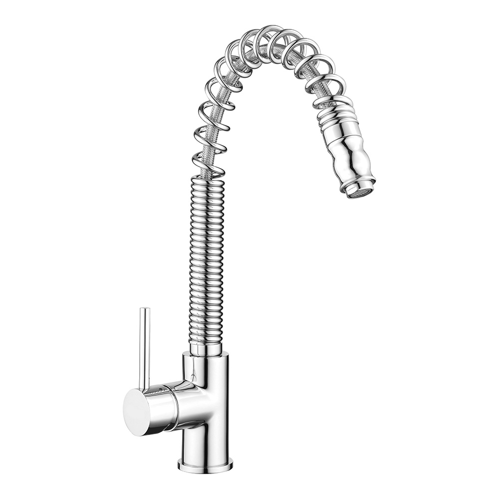 Parson Chrome Modern Single Lever Monoblock Kitchen Mixer Tap with Pull ...
