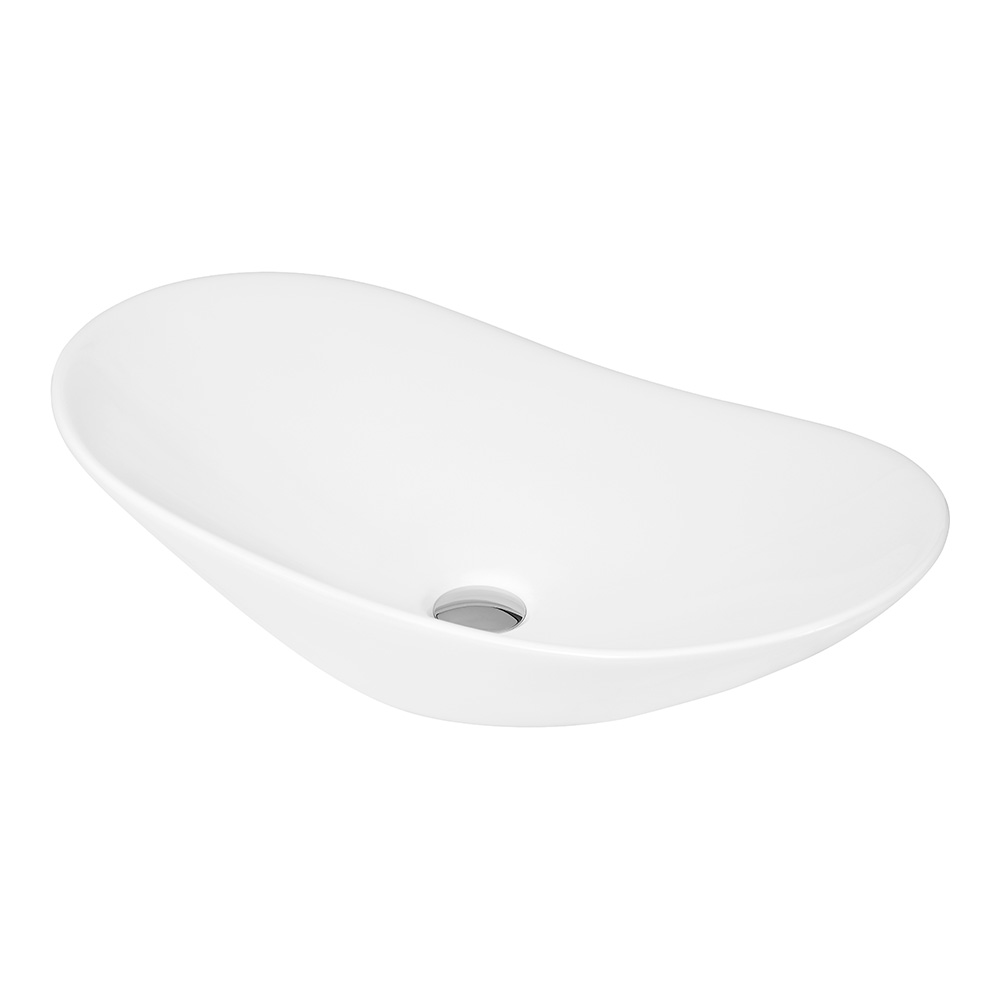Hudson Reed 615mm Oval Rounded Countertop Vessel Basin - White - NBV159 ...