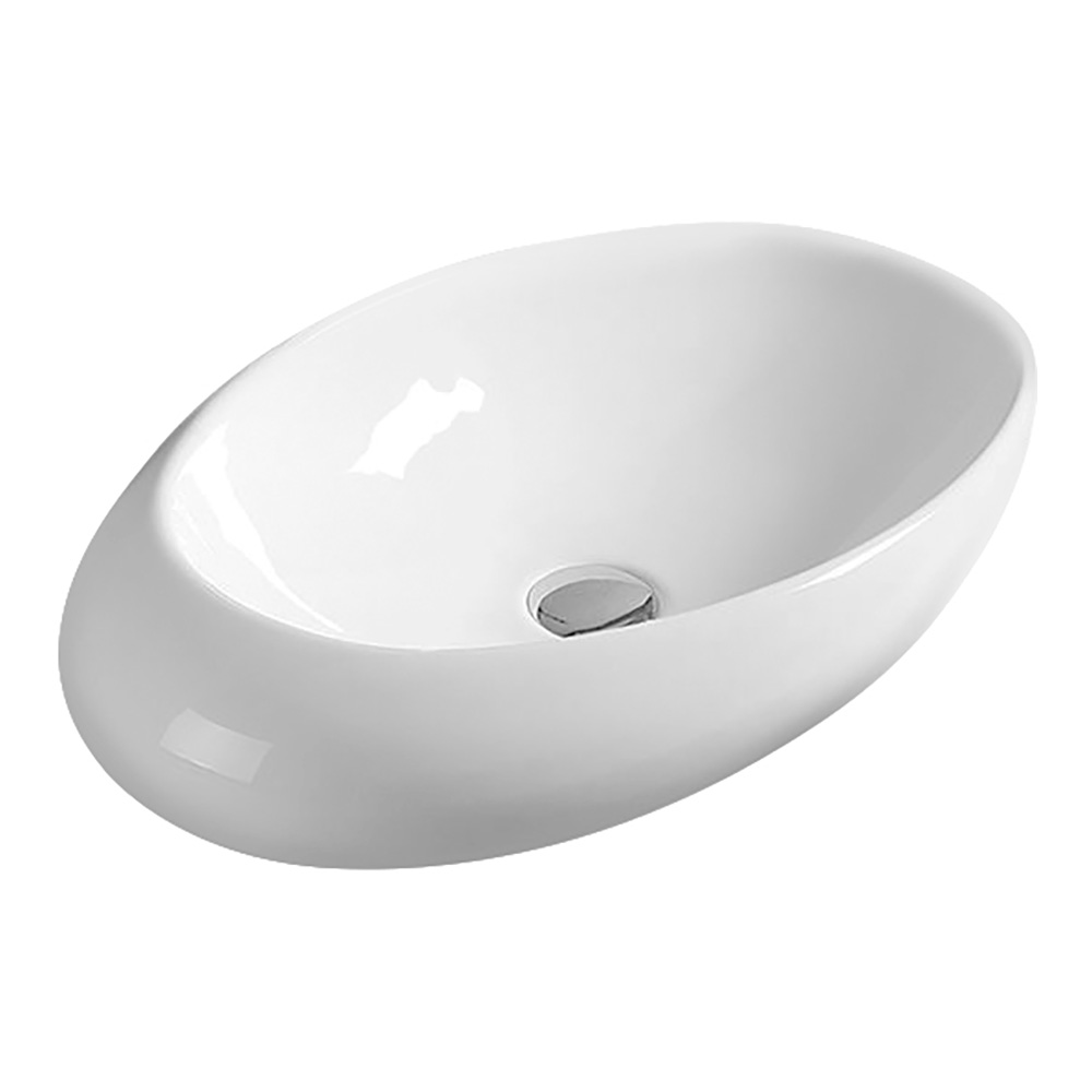 Hudson Reed 490mm Oval Countertop Vessel Basin - NBV168 | Bathroom House