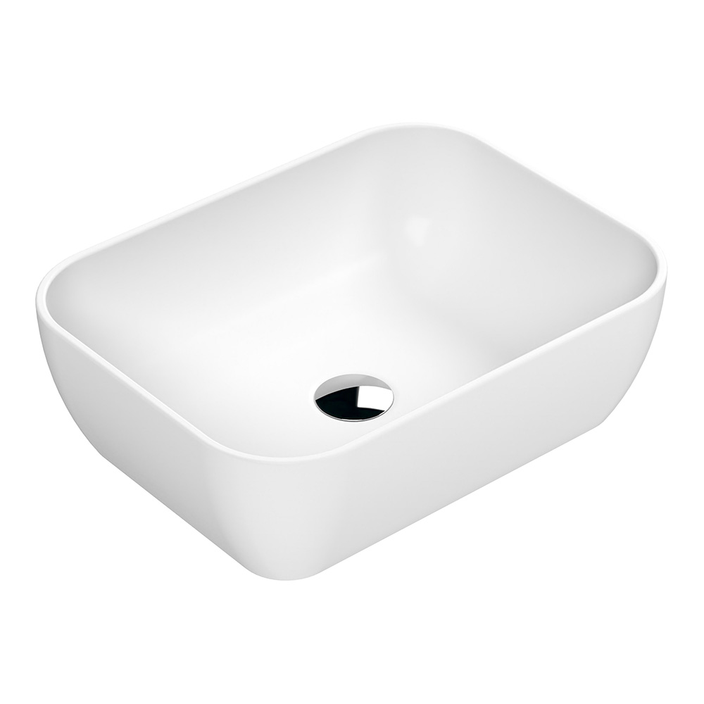 Hudson Reed 455mm Square Countertop Vessel Basin - Matt White- NBV258 ...
