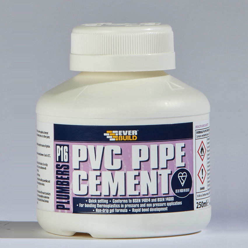 Everbuild P16 Plumbers Pvc Pipe Cement P16PIPE | Bathroom House