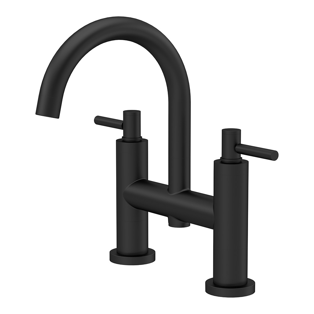 Hudson Reed Tec Lever Bath Filler Tap - Matt Black - TEL453 | Bathroom ...